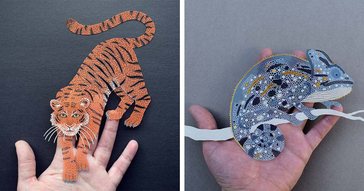 Cutting Creatures from a Single Sheet of Paper Creates a Menagerie ...