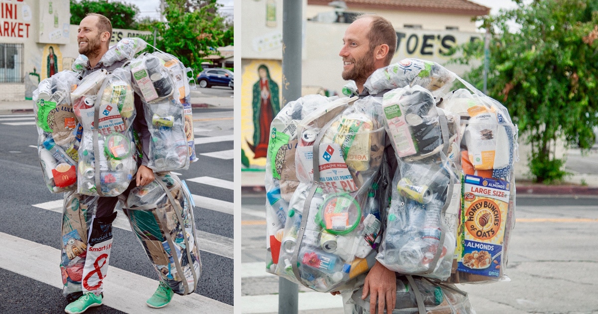 An Environmental Activist Wears A Custom Suit That Displays All Of The ...
