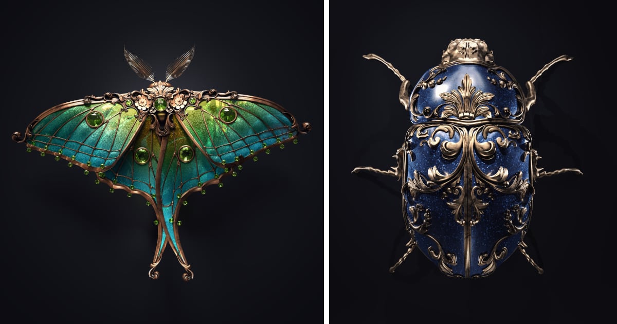 Sasha Vinogradova’s Digital Illustrations Depict Ornamental Insects ...