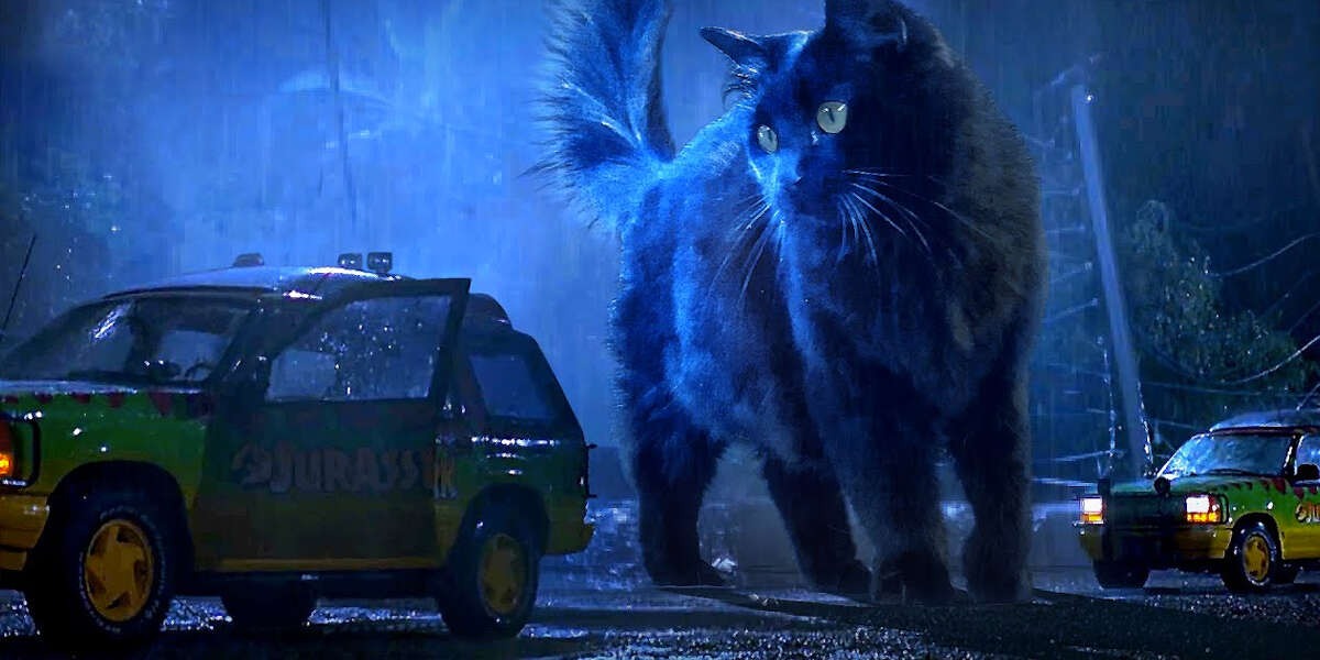Cat Stars In Hilarious Remake Of Classic Jurassic Park T. Rex Scene ...