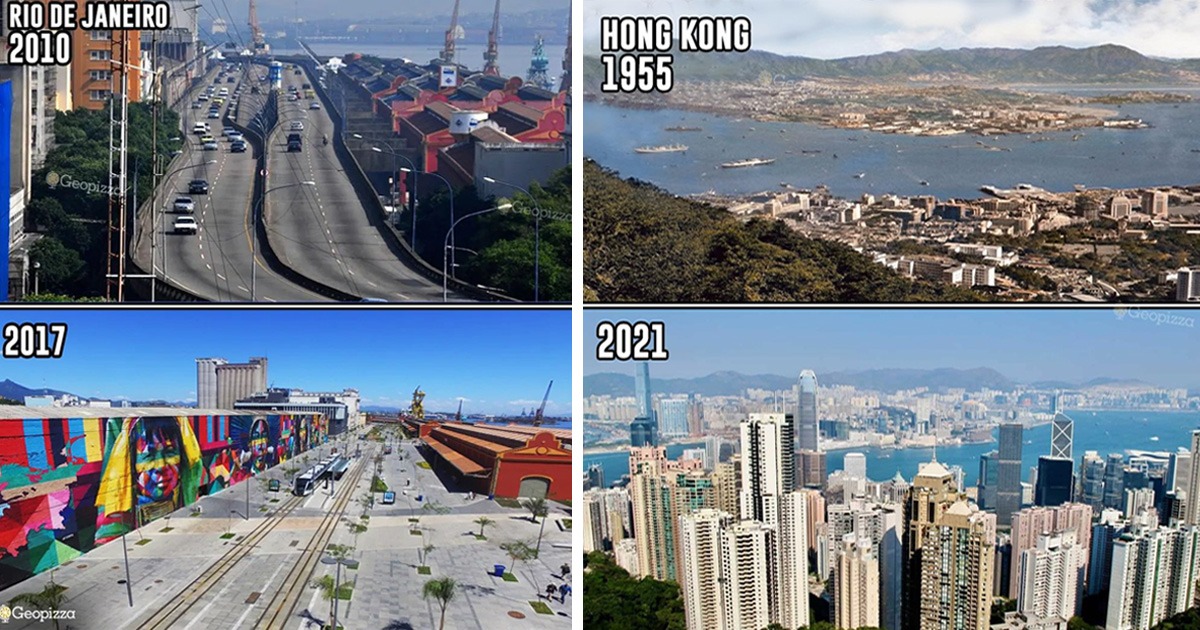 Famous Cityscapes Then vs. Now: Captivating Transformations Through ...