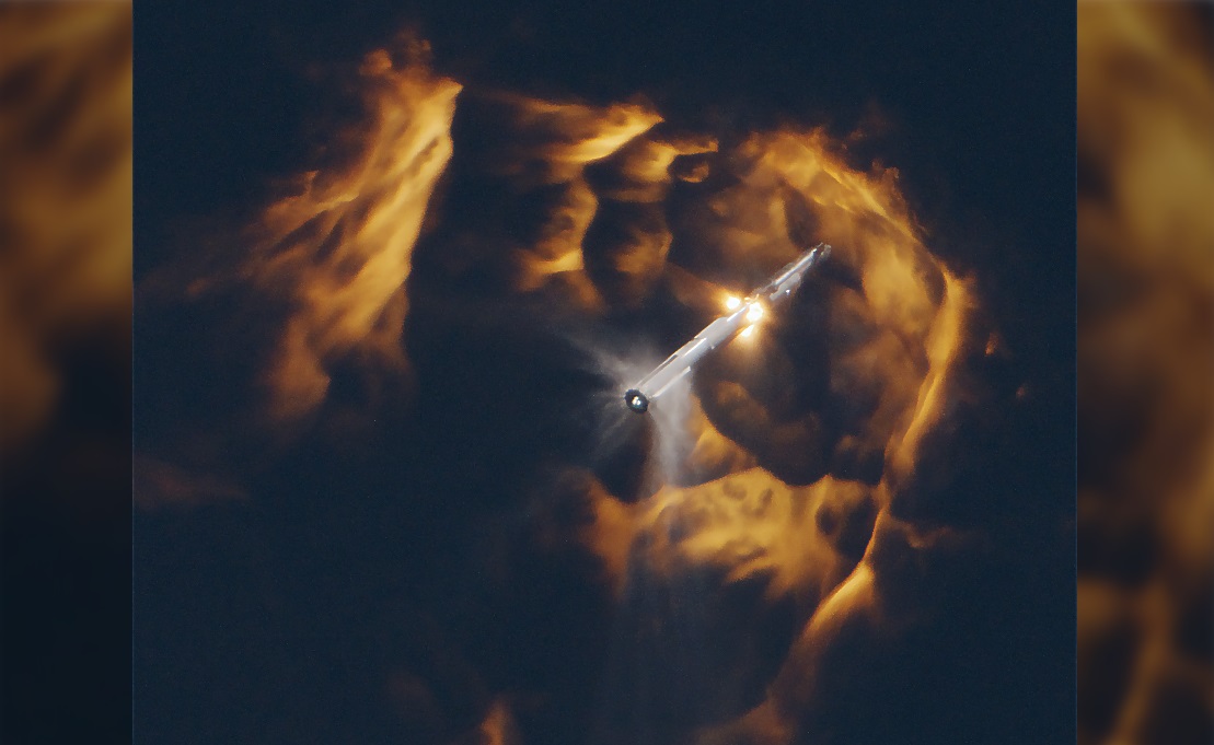 Starship IFT-2 Captures Stunning Image of Hot-Staging Separation ...