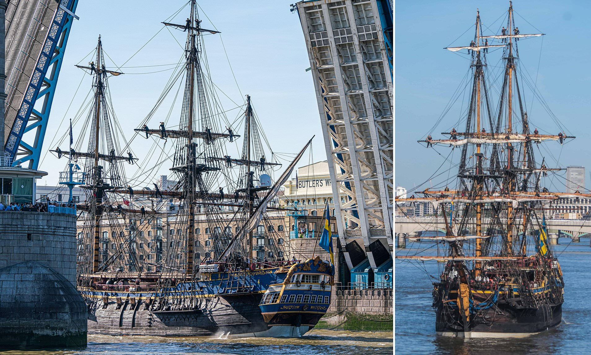 A Swedish Spectacle on the Thames: The Götheborg Replica Sails into ...