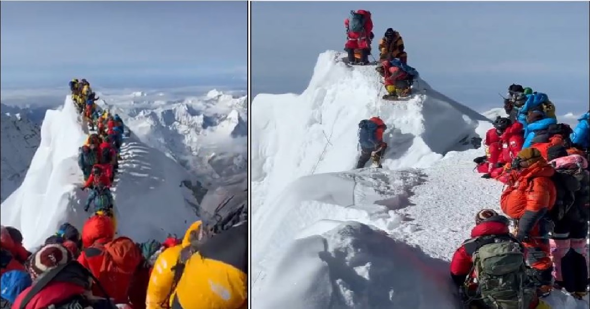 Watch | Trekkers queuing up on Mt Everest goes viral sparking concerns ...