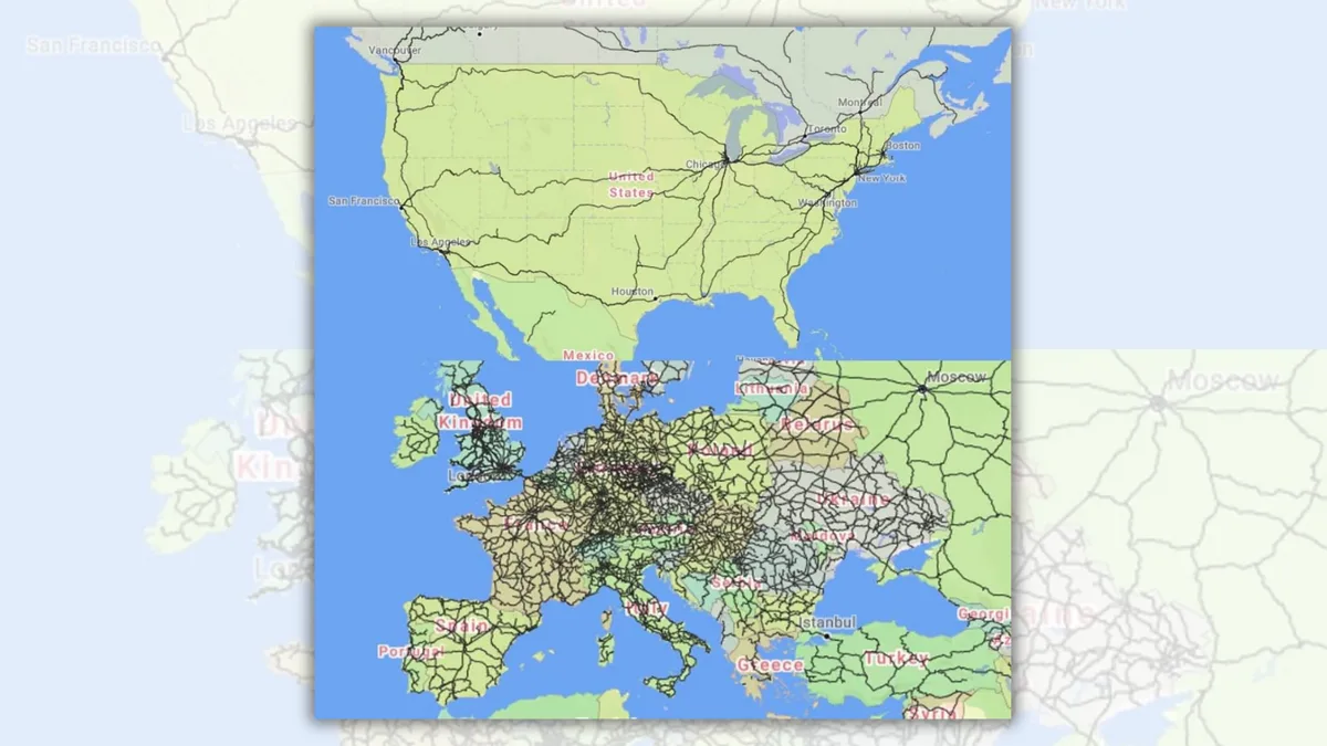 These Maps Claim to Show Passenger Trains in US vs. Europe. Here Are the Facts - Hasan Jasim