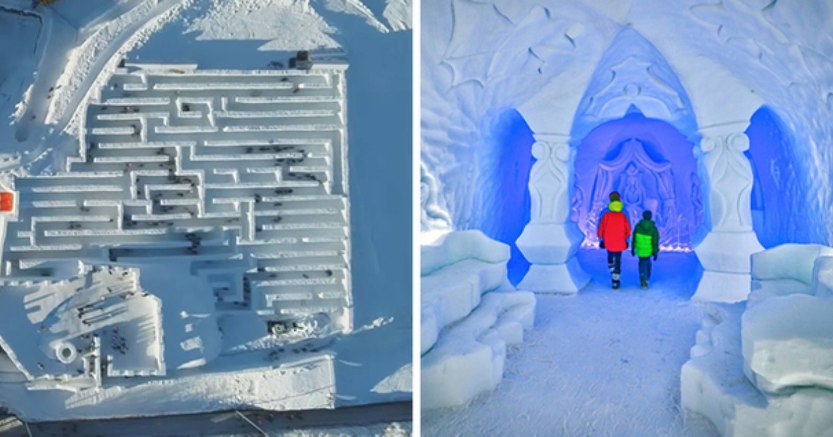Poland Builds World’s Largest Snow Maze That’s Bigger Than 10 Tennis ...