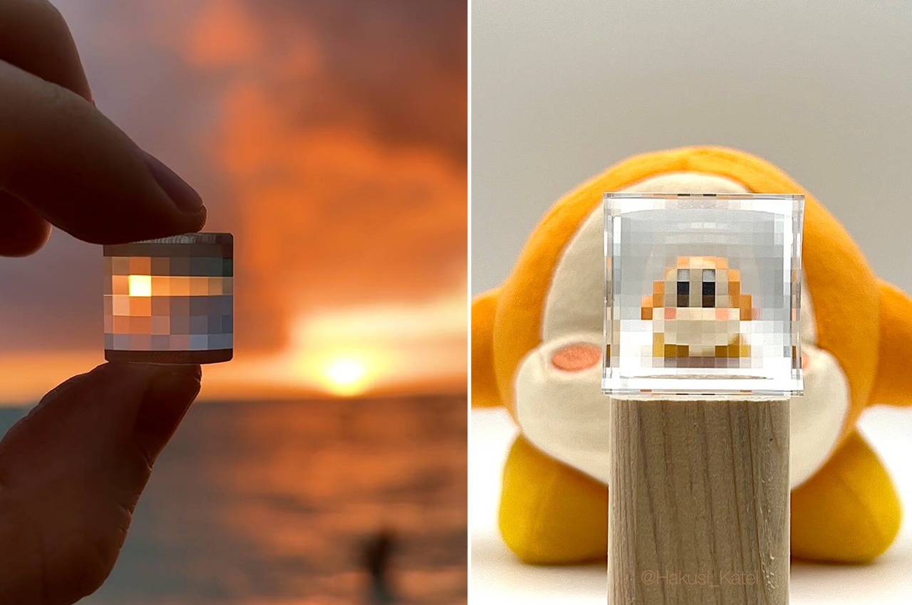 Pixelate the World: Japanese Designer Creates a Crystal Cube That Turns ...