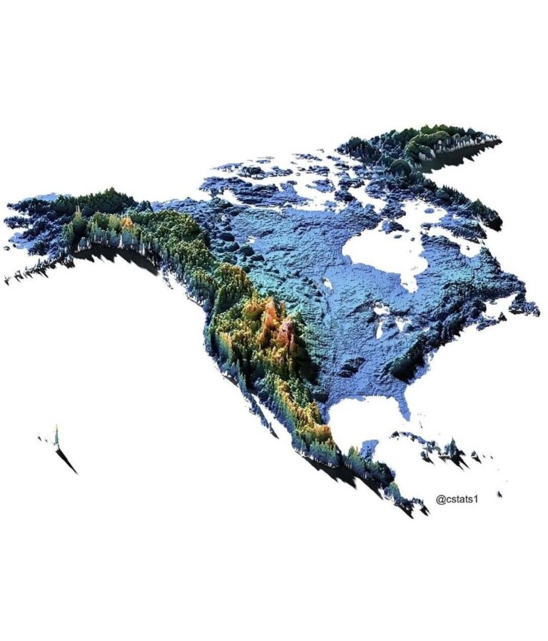 Elevation maps of the world’s continents - Hasan Jasim