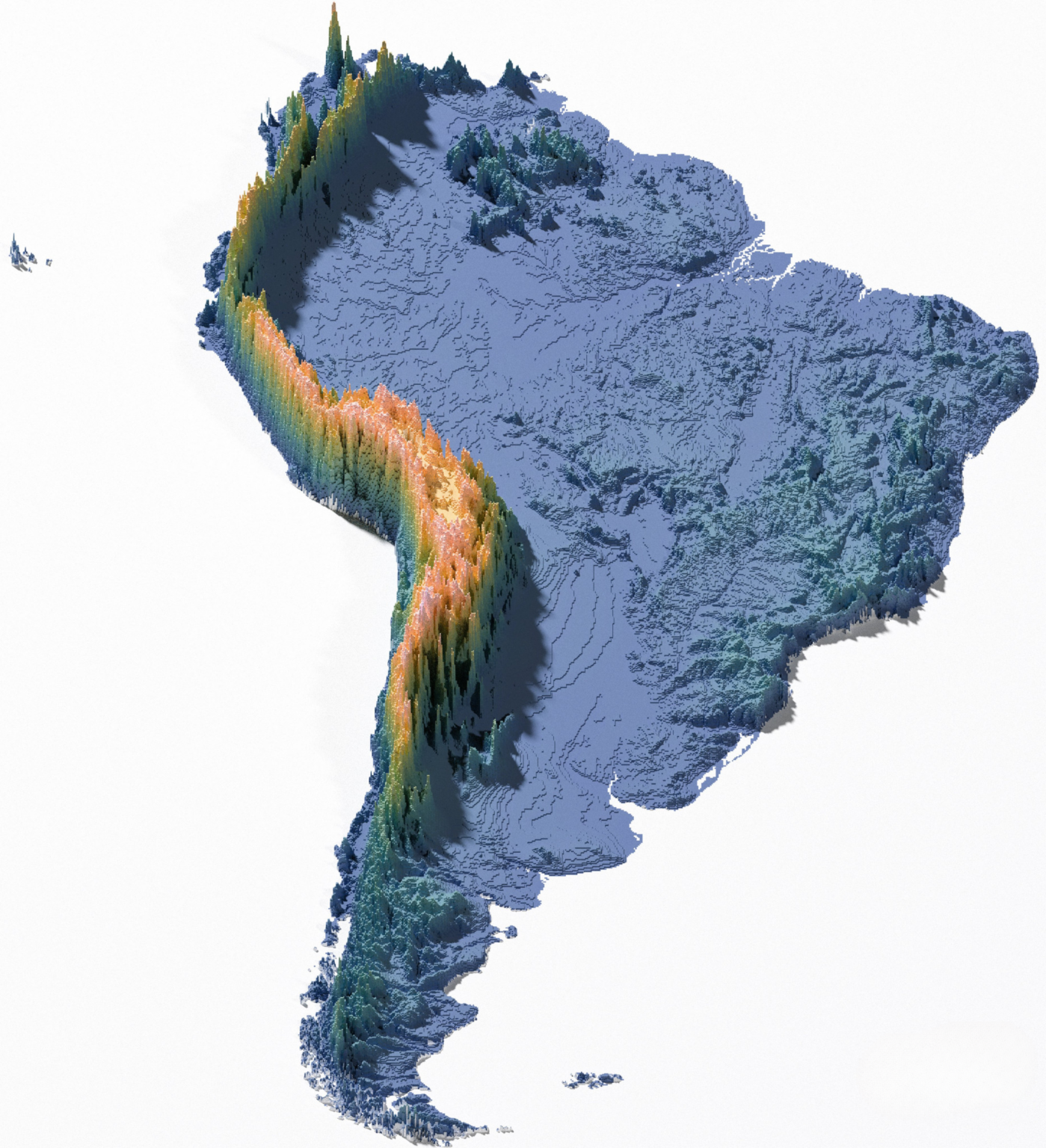 Elevation maps of the world’s continents - Hasan Jasim